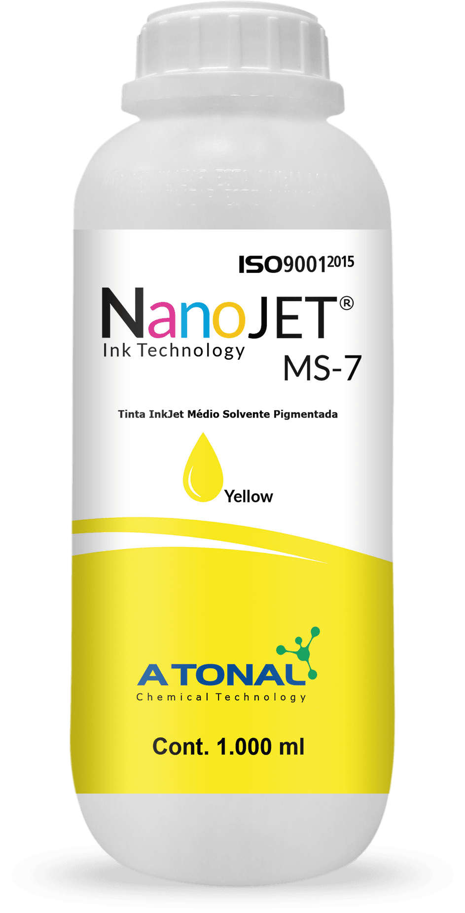 TINTA SOLVENTE NanoJet MS-7 - YELLOW 1L | Loja NanoJet
