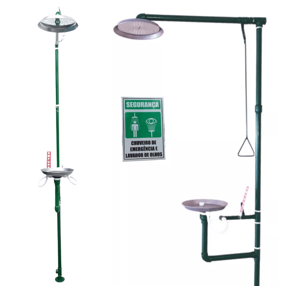 Chuveiro de Emergência com Lava Olhos de Segurança rc labor | Mabore