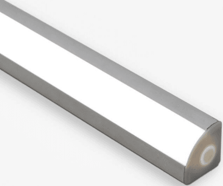 Perfil Alumínio Led Canto em V com Difusor Leitoso | MOBILINI COMPONENTES