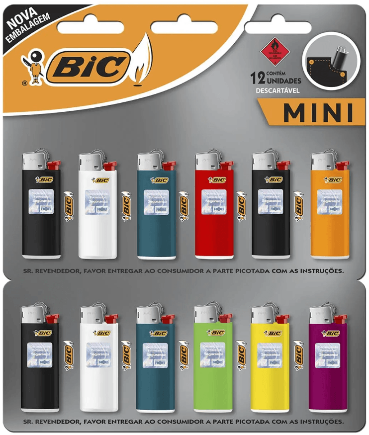 Isqueiro Bic Mini 12 Unidades | Day 2 Day