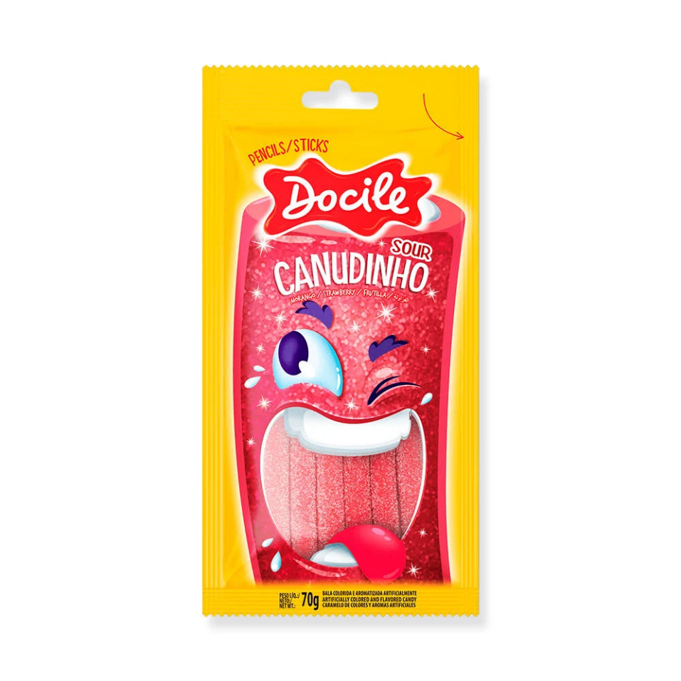 Bala Docile Tubes Morango Cítrico 70g | Day 2 Day