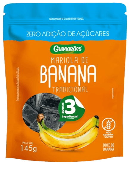 Mariola de Banana ZERO Açucar 145g | Guimarães Alimentos