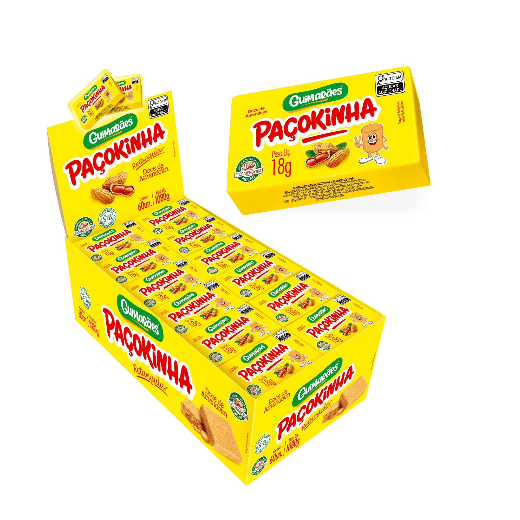 Paçokinha Retangular Display 1.080kg | Guimarães Alimentos