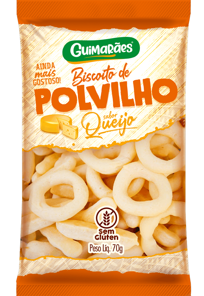 Biscoito de Polvilho Sabor Queijo 80g | Guimarães Alimentos