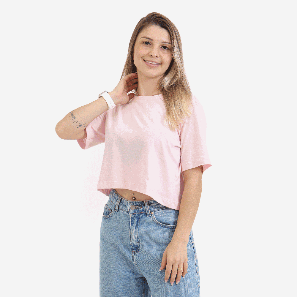 Cropped Feminino Rosa | Techmalhas