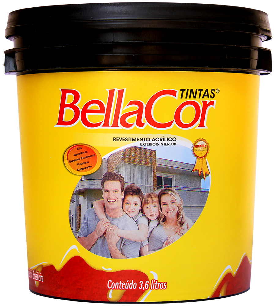 Tinta acrílica premium - Acabamento acetinado Branco / Base A - 3,2L ...