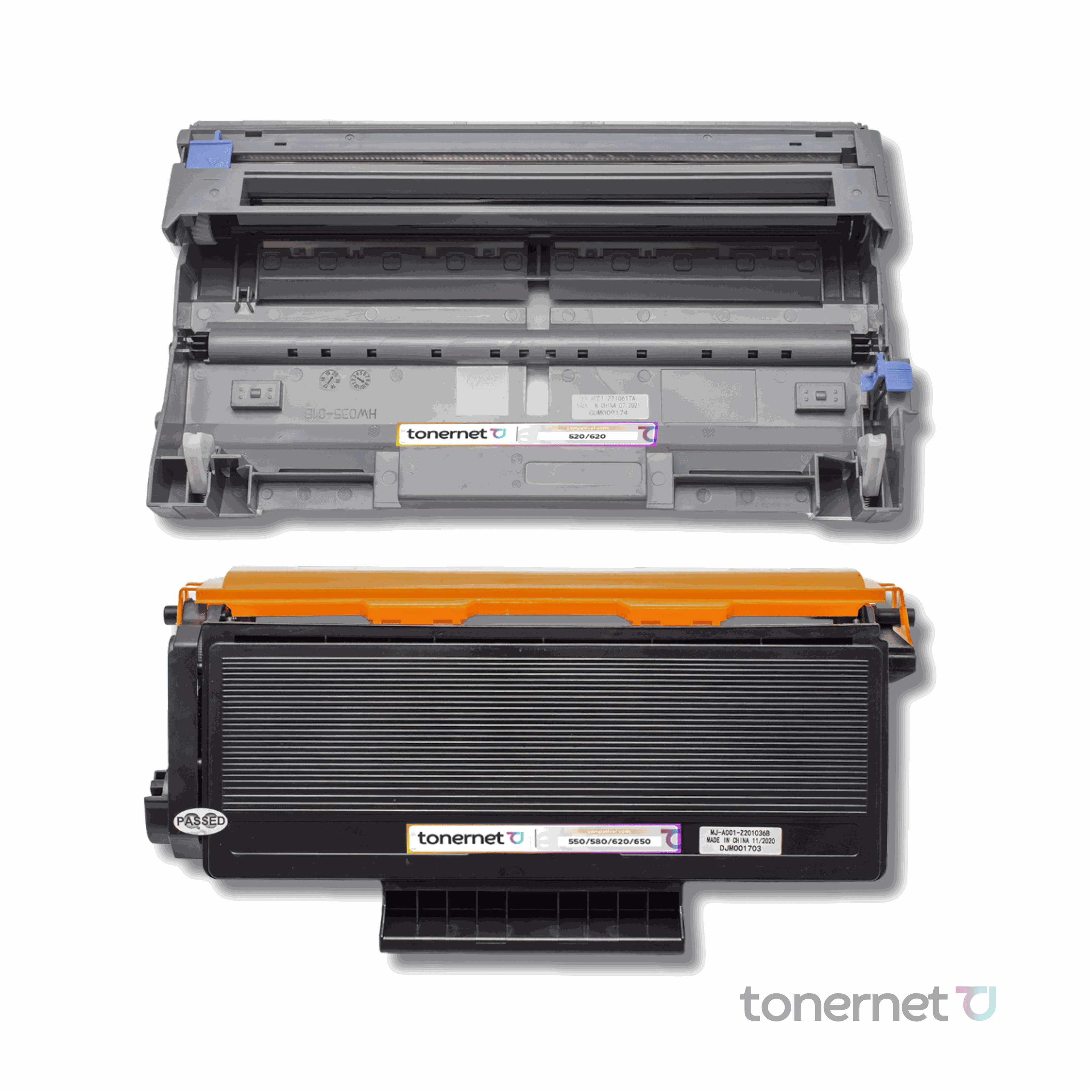 Kit Toner TN580 TN650 + Cilindro DR520 DR650 Compatível Brother TN620 ...