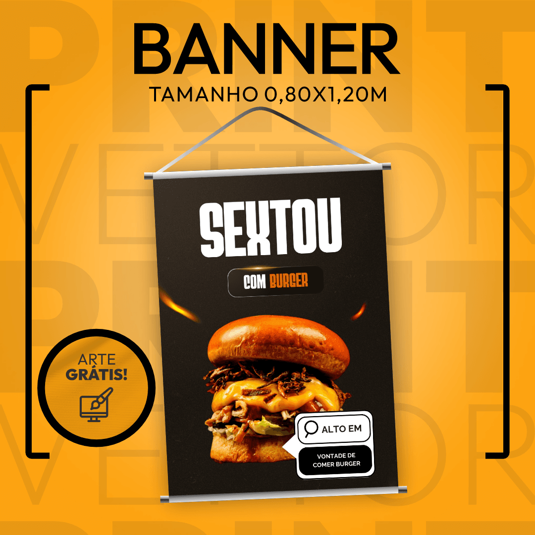 Banner personalizado 0,80x1,20m | VettorPrint