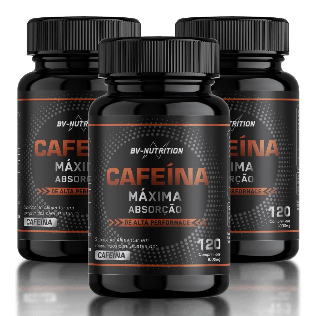 Cafeína Máxima Absorção Pré-Treino - BV Nutrition - 120 Comprimidos ...