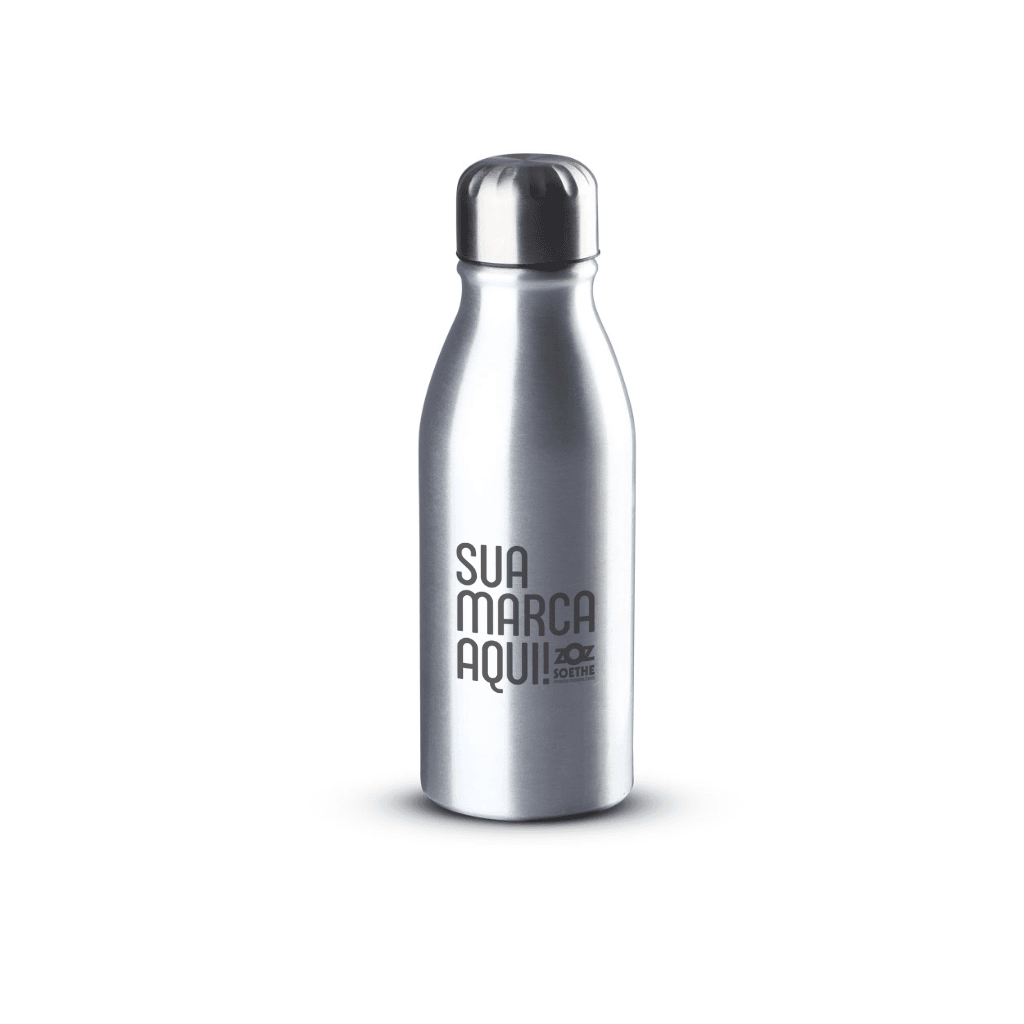 Squeeze em Alumínio com Tampa em Inox Personalizado | Zoz Personalizados