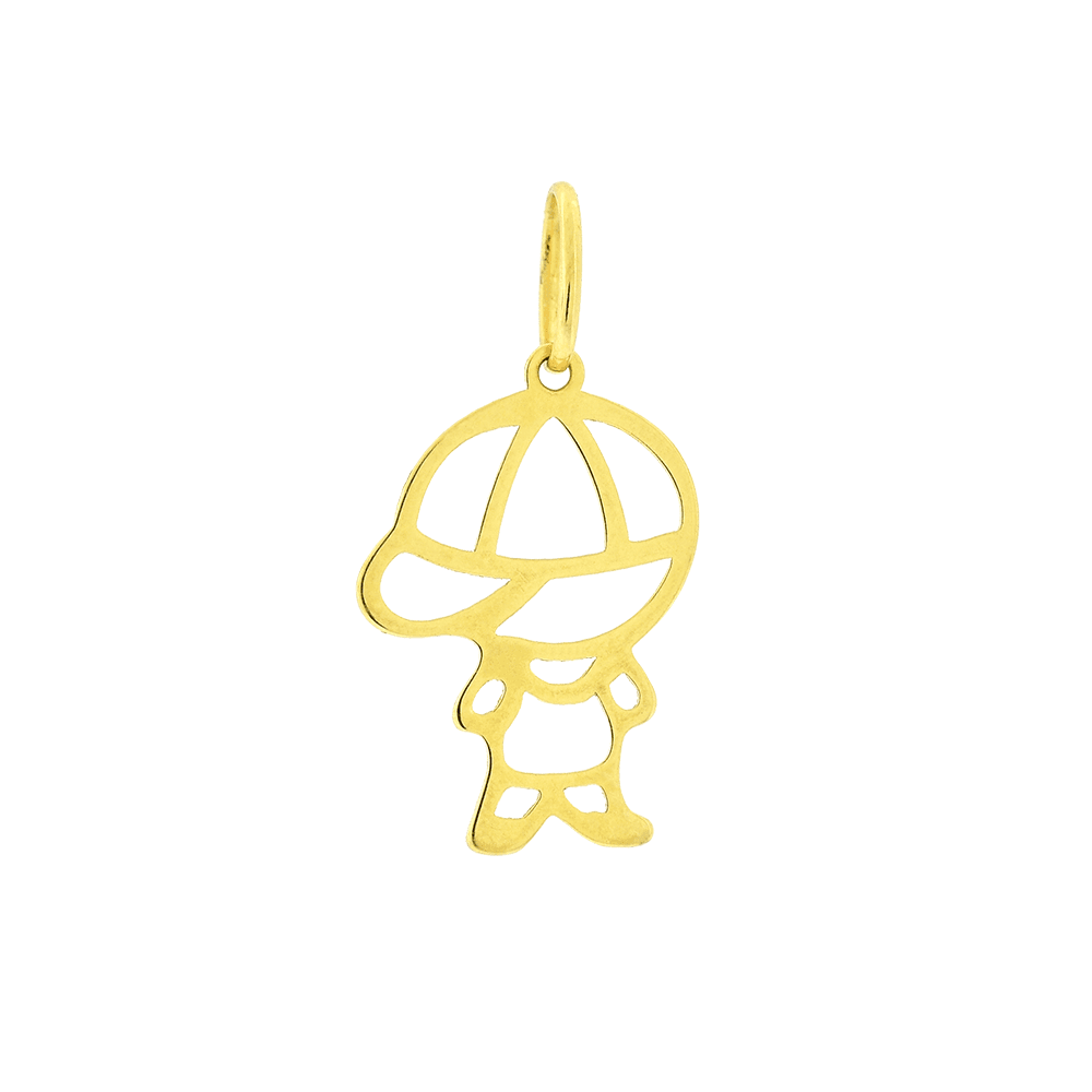Pingente Filho Menino Vazado em Ouro 18K - MICHELETTI JOIAS
