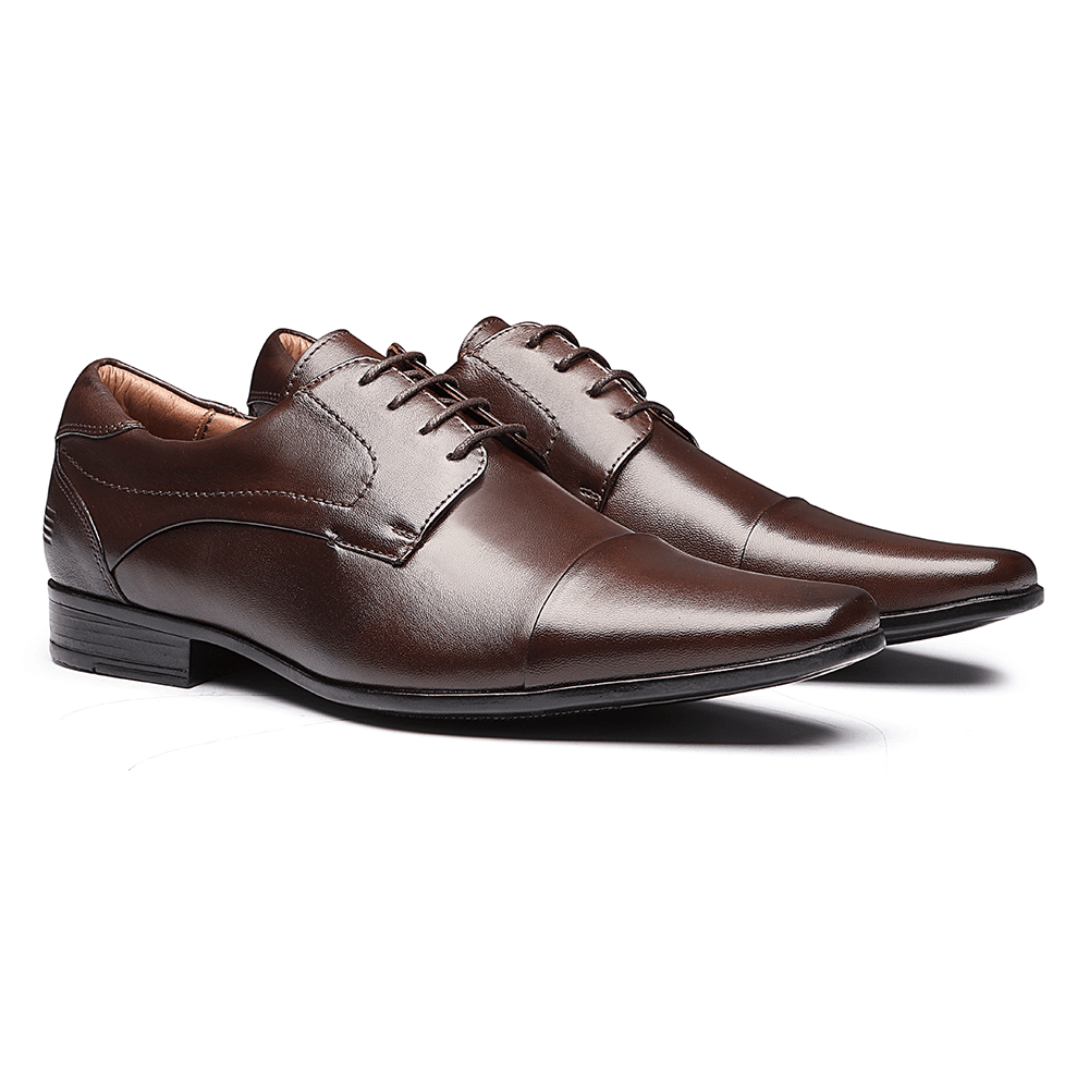 SAPATO MASCULINO DERBY EM COURO MARROM | SERGIO`S
