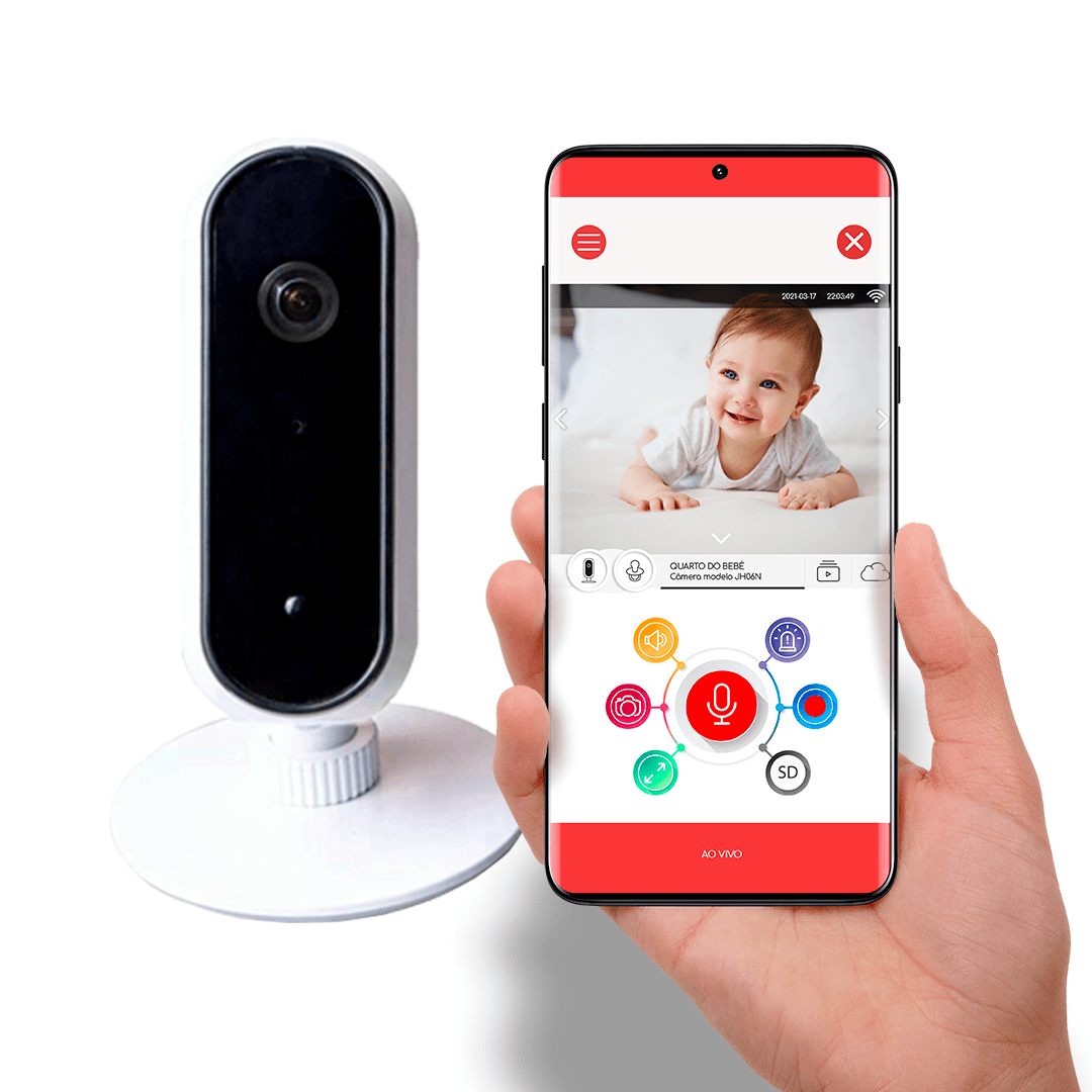 Babá Eletrônica Câmera wi-fi Visão noturna Áudio bidirecional ...