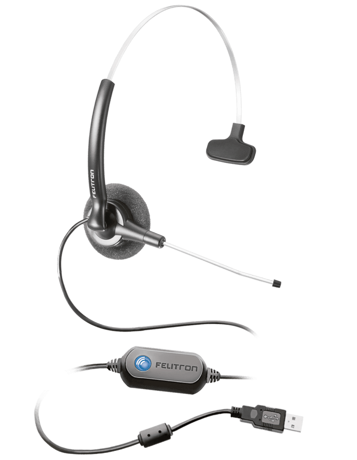 Headset Profissional USB Felitron - Stile Compact VoIP Slim | C&M Store