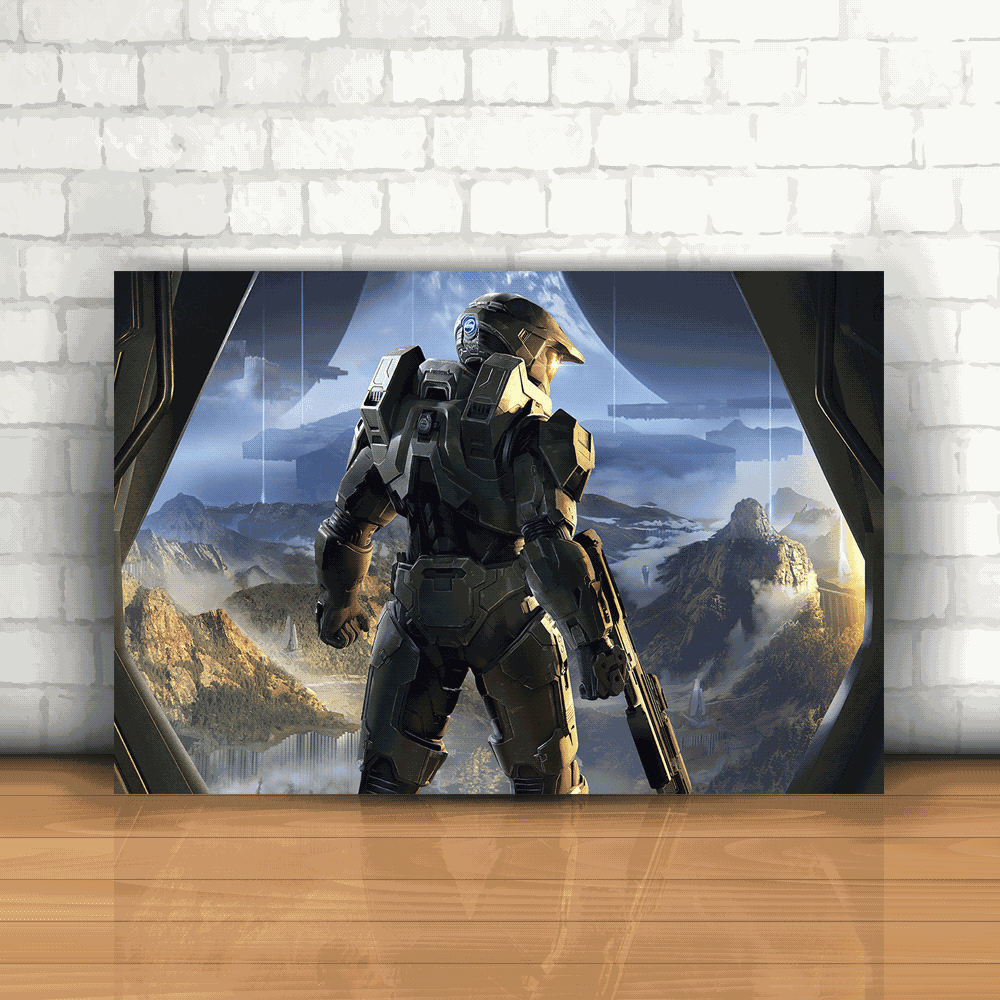 Placa Decorativa - Halo Game Mod. 01 | Inter Adesivos Decorativos