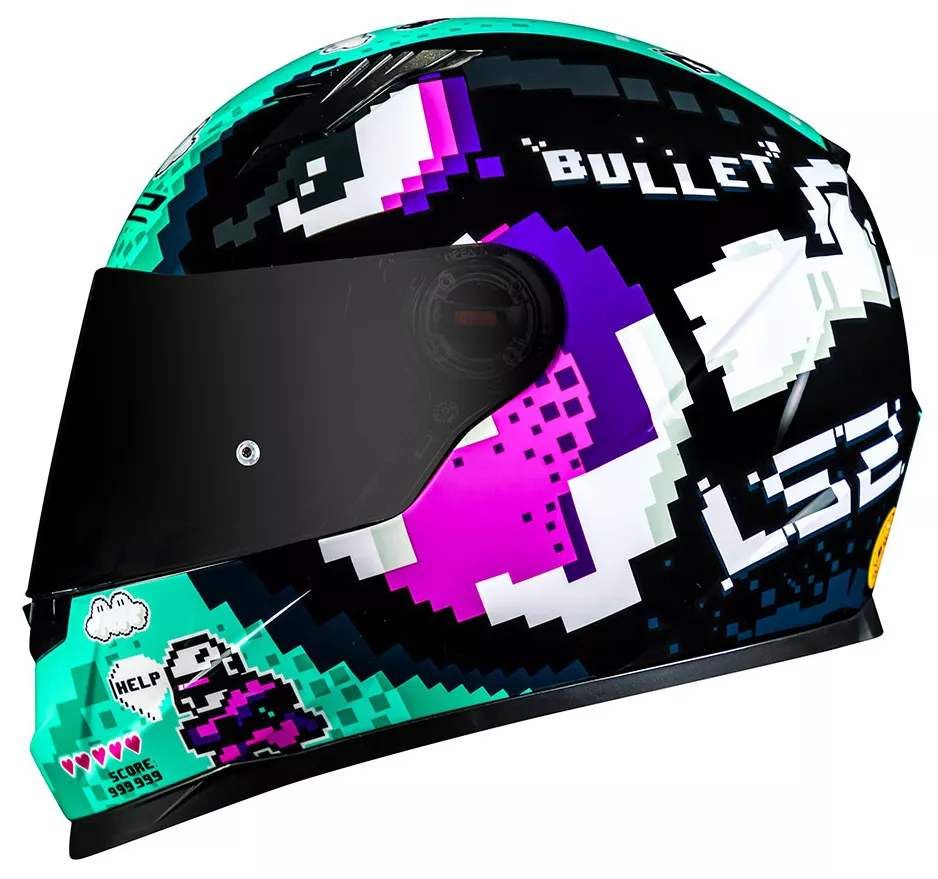 Capacete LS2 FF358 Bullet - Preto/Verde Moto One