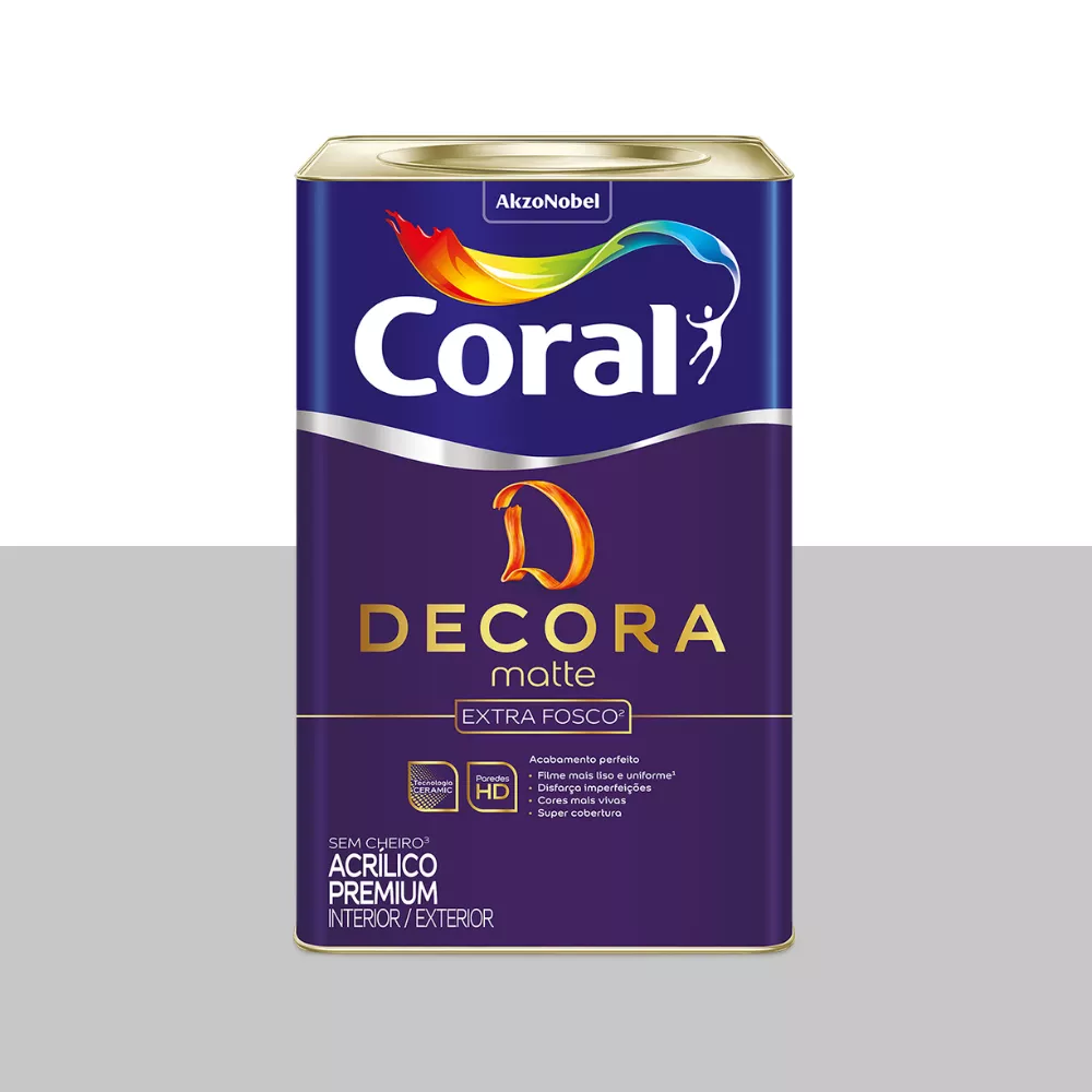 DECORA MATTE ALGODAO CINZENTO 18L | CORBELLA TINTAS