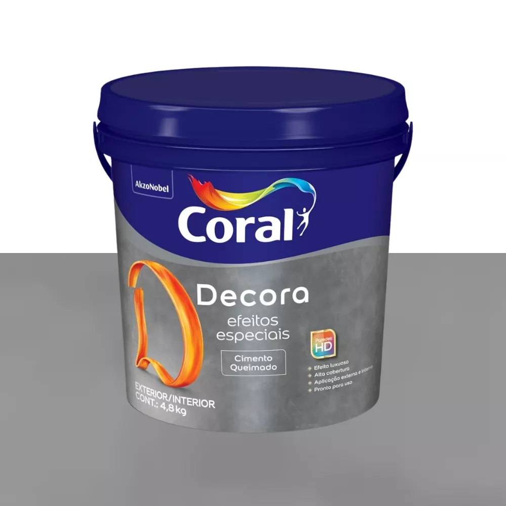 DECORA EFEITO CIMENTO IMEN CINZA 4,8KG | CORBELLA TINTAS
