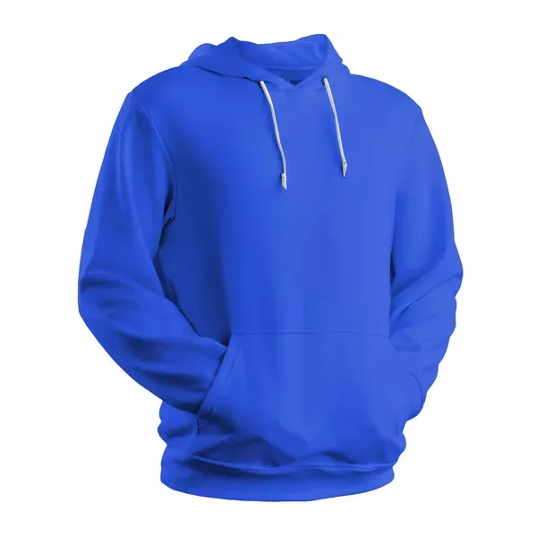 Blusa Moletom Canguru Lisa Premium Slim Algodão Mácio Azul Royal ...