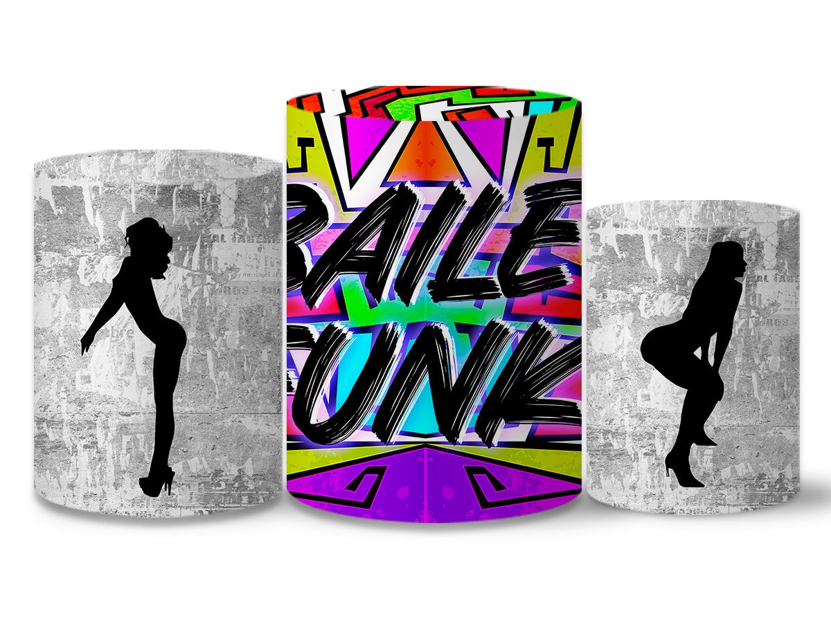 Trio Capas Cilindros Tema Baile Funk Veste Fácil C/ Elástico ...