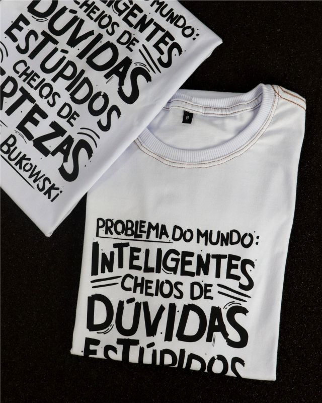 Camiseta Charles Bukowski - Branca - Tertúlia Produtos Literários