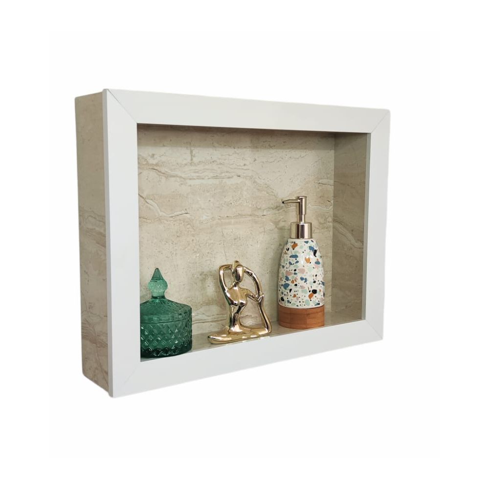 Nicho de Banheiro de Sobrepor em Porcelanato 36x55 + Kit Instalação ...