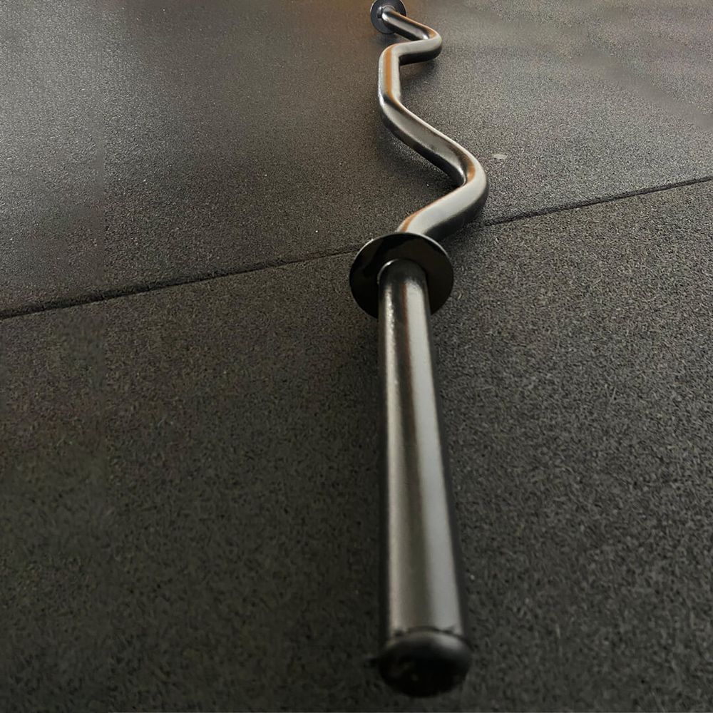 BARRA W MUSCULAÇÃO OCA PRETO 120 CM | Iniciativa Fitness