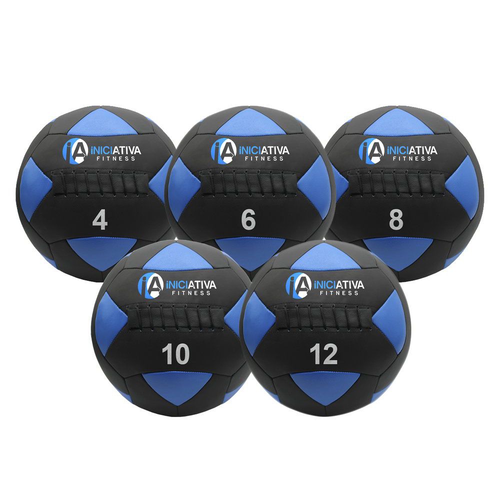 KIT 5 BOLAS WALL BALL 4KG, 6KG, 8KG, 10KG E 12KG | INICIATIVA FITNESS ...