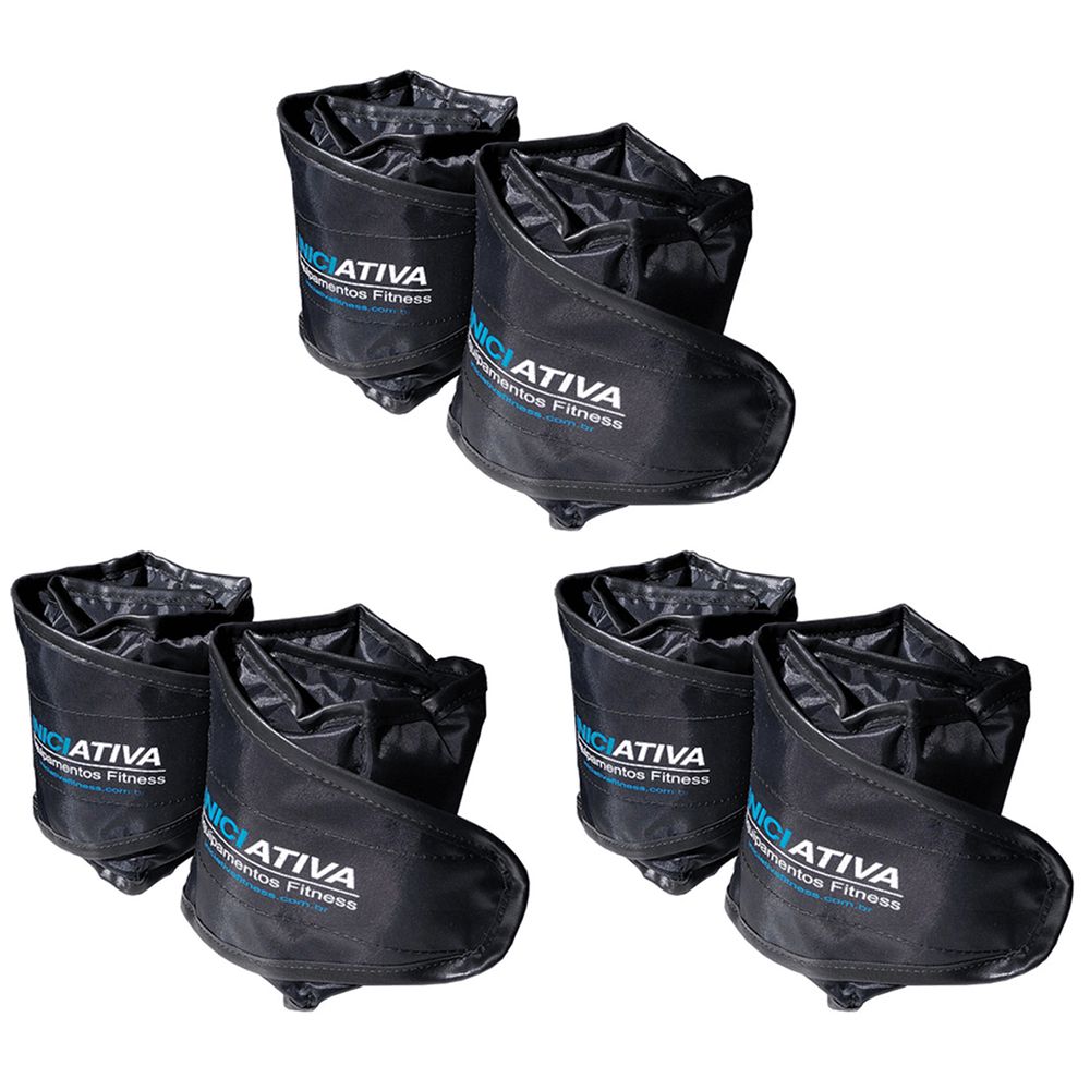 KIT PAR CANELEIRA DE 1KG + PAR CANELEIRA 2KG + PAR CANELEIRA 3KG | Iniciativa Fitness