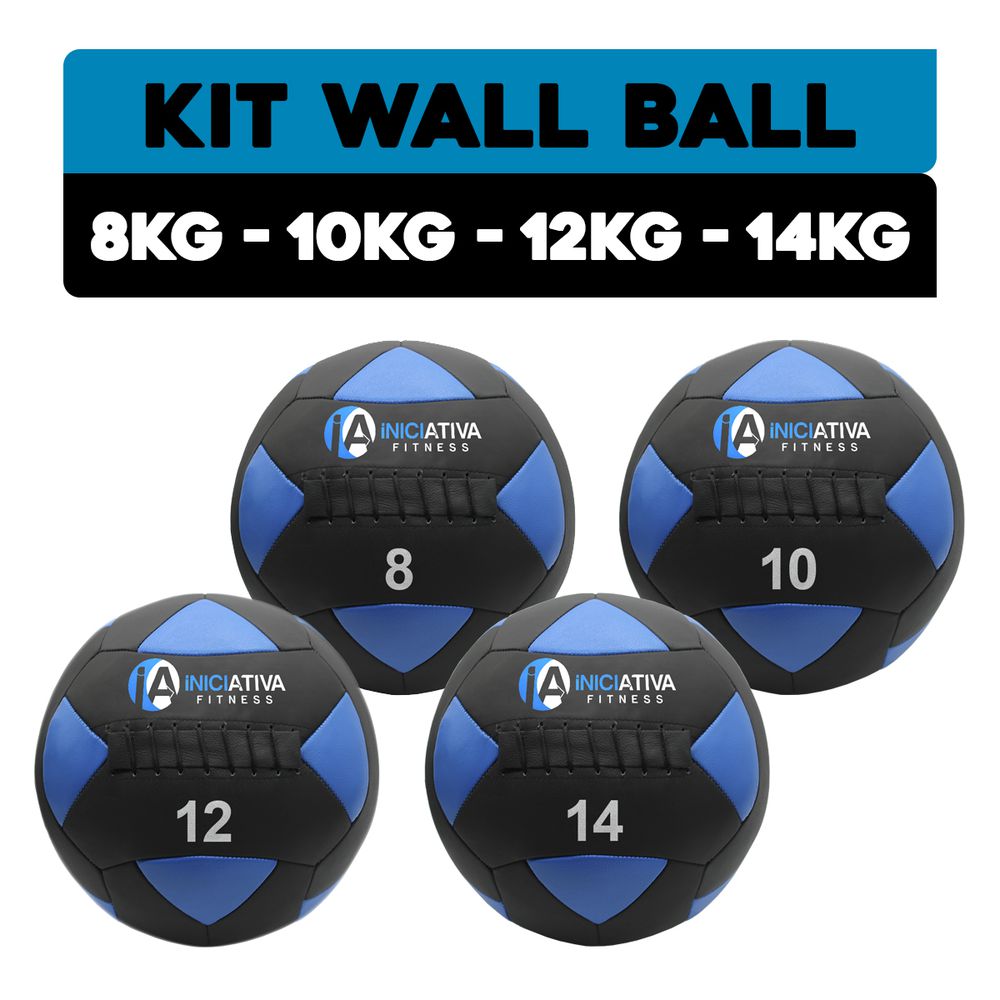 KIT WALL BALL 8KG, 10KG, 12KG E 14KG | INICIATIVA FITNESS | Iniciativa ...