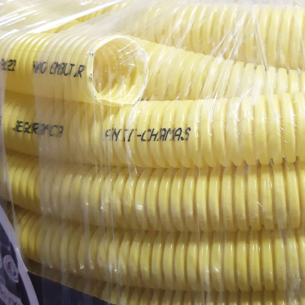 Conduíte Eletroduto Corrugado Amarelo 3/4 Pol 50m Adtex | Broketto ...
