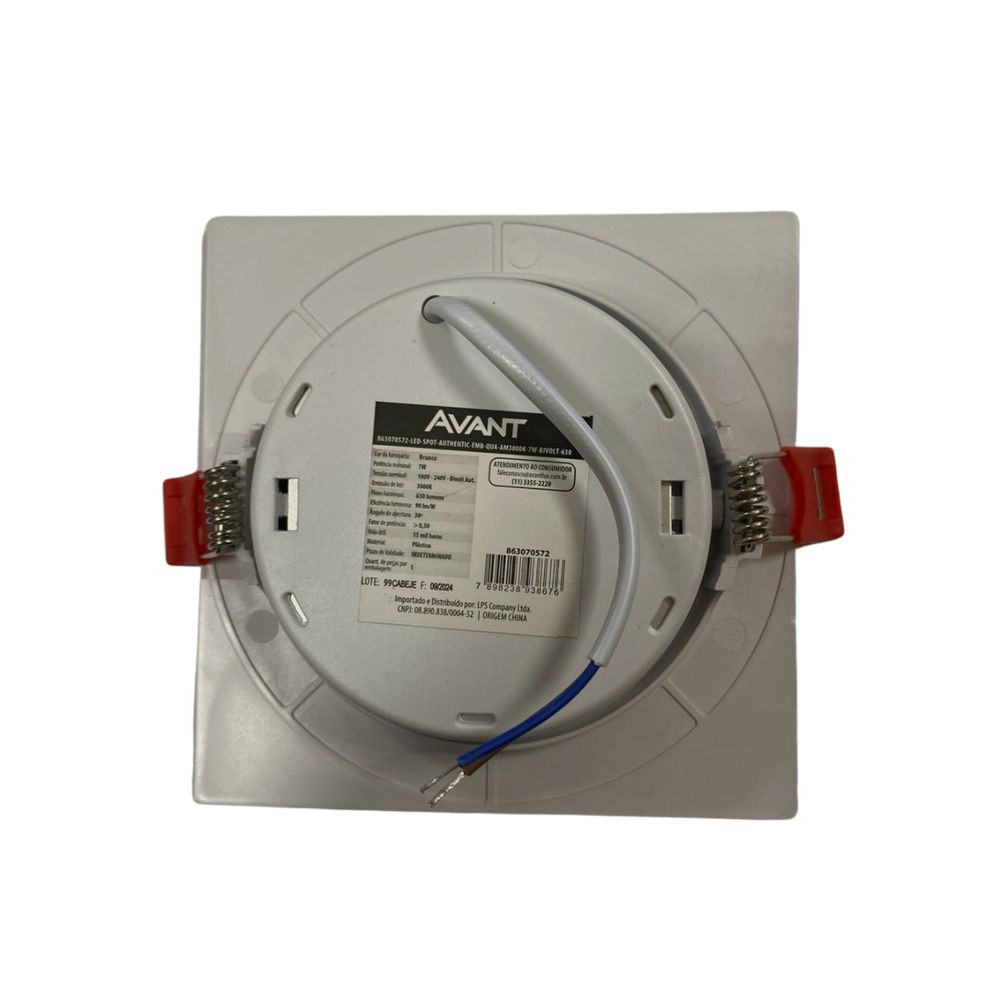 Spot Led Embutir Direcionável Quadrado 7W 3000k Luz Amarela | Broketto ...