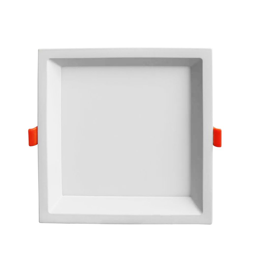 Plafon Painel Led Embutir Quadrado Recuado 18W 4000K Branco | Broketto Materiais Elétricos