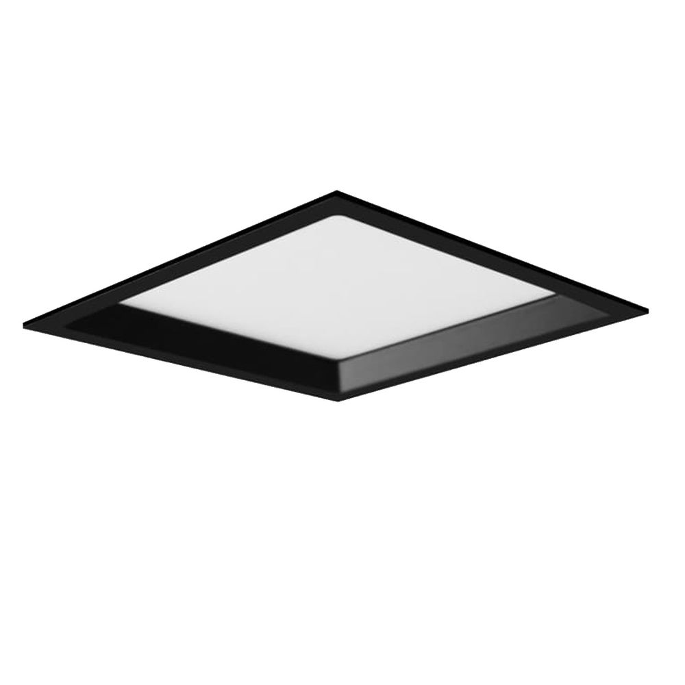 Plafon Painel Led Embutir Quadrado Recuado 18W 4000K Preto | Broketto ...