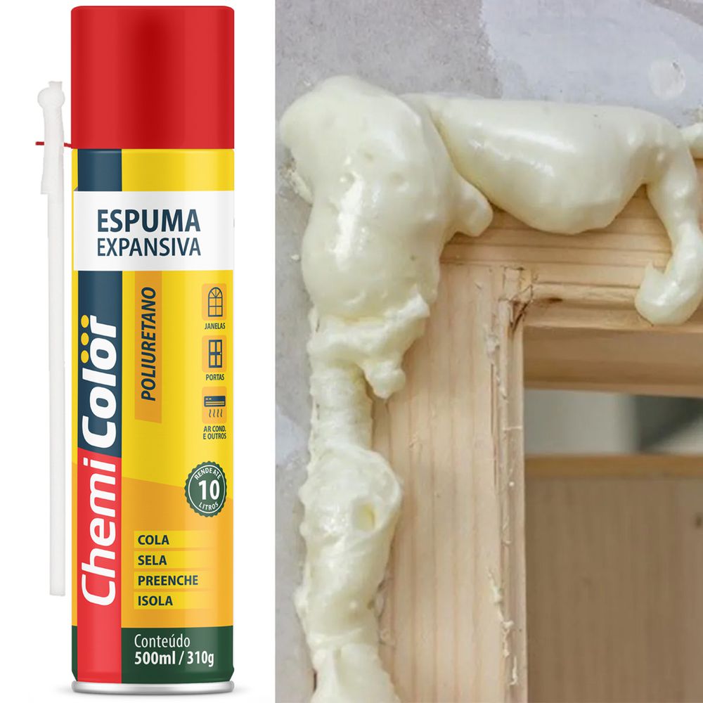 Espuma Expansiva PU Econômica Obras Uso Geral 500ml | Broketto ...