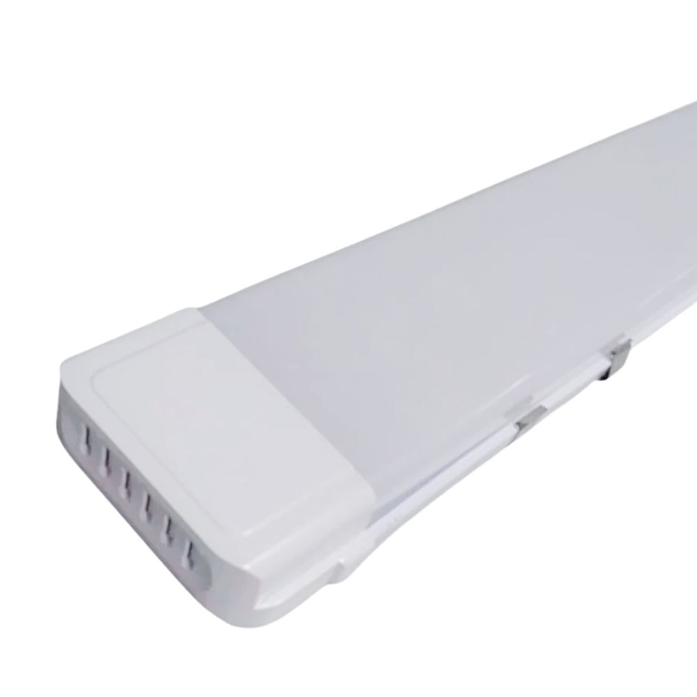 Luminária Led Linear Slim 120cm 3000K 54W Bivolt Completa | Broketto ...