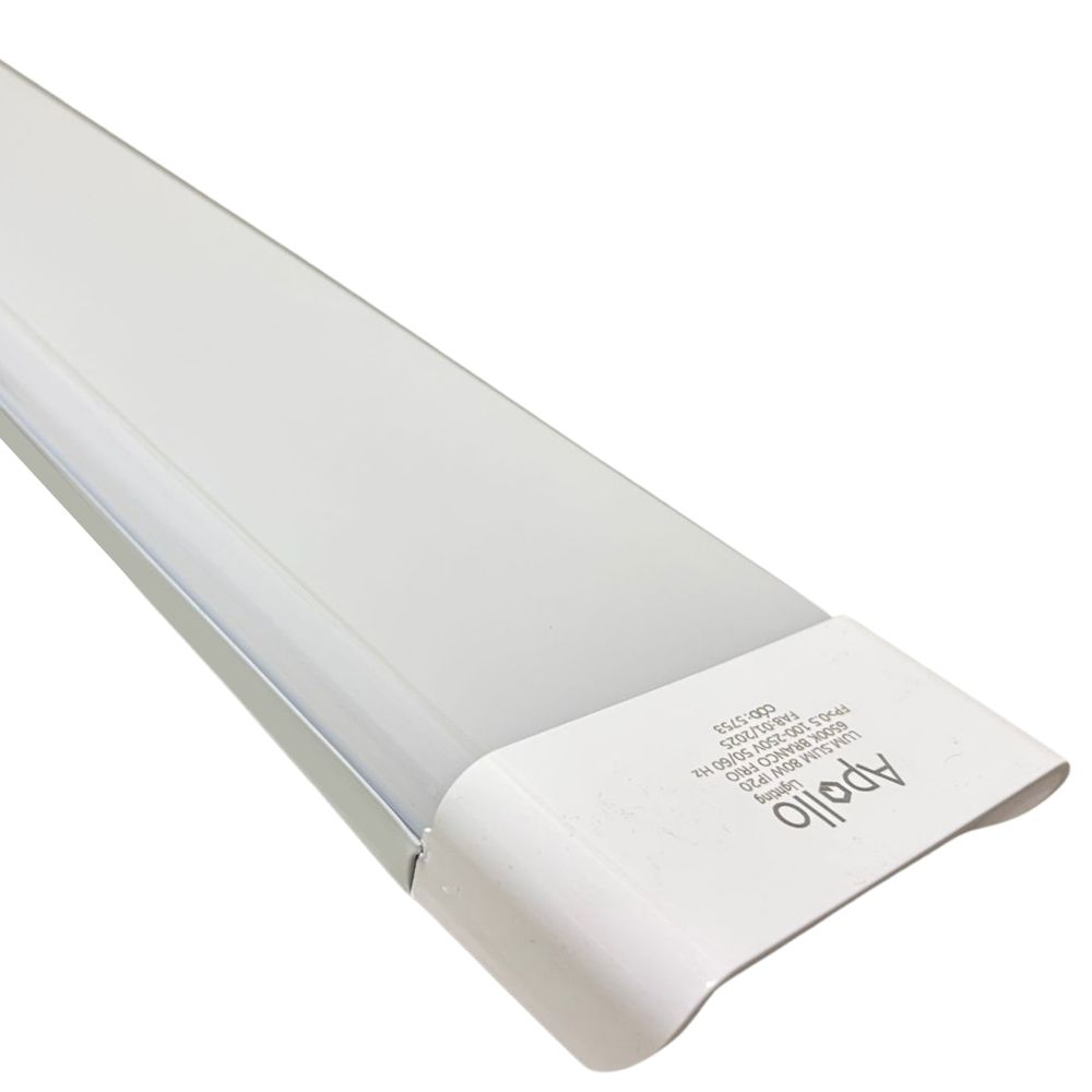 Luminária Led Linear Slim 120cm 6500K 80W Bivolt Completa | Broketto ...