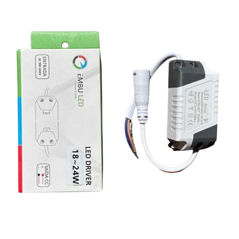 Fonte Led Driver 18-24W 12V C/ Conector Bivolt | Broketto Materiais ...