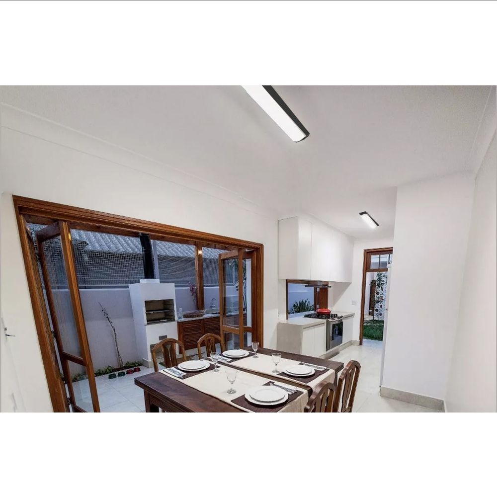 Luminaria Led Sobrepor Linear Slim Preta 120cm 36W 3000K | Broketto ...