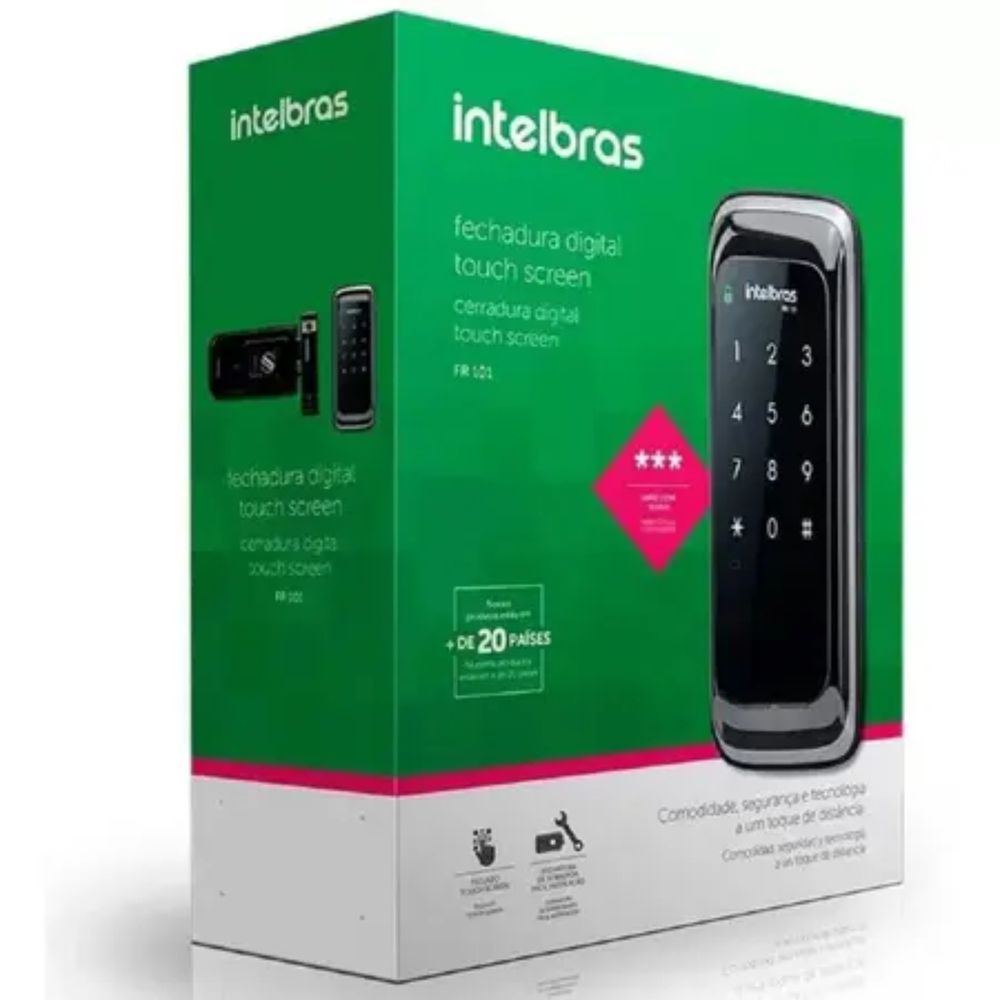 Fechadura Digital Eletrônica Senha Touch FR101 Intelbras | Broketto Materiais Elétricos