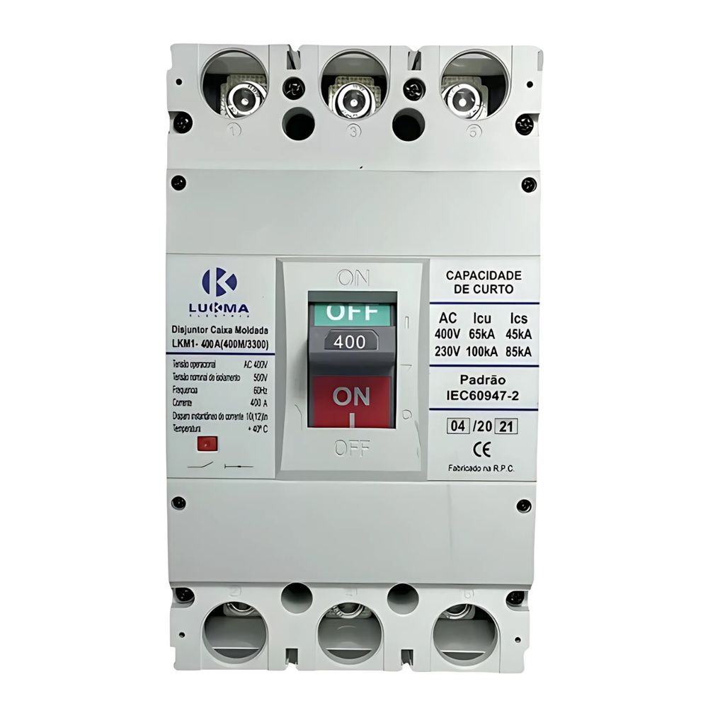 Disjuntor Em Caixa Moldada Tripolar 400A LKM1-400A | Broketto Materiais Elétricos
