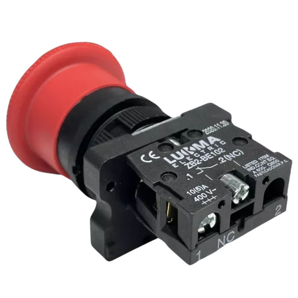 Botão Cogumelo Emergência Gira Destrava Vermelho 1NF LK2-ES542 ...