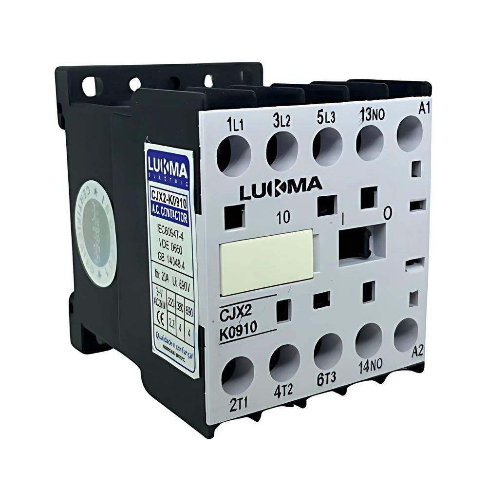Mini Contator Tripolar 9A 1NA CJX2-K0910 Lukma | Broketto Materiais Elétricos
