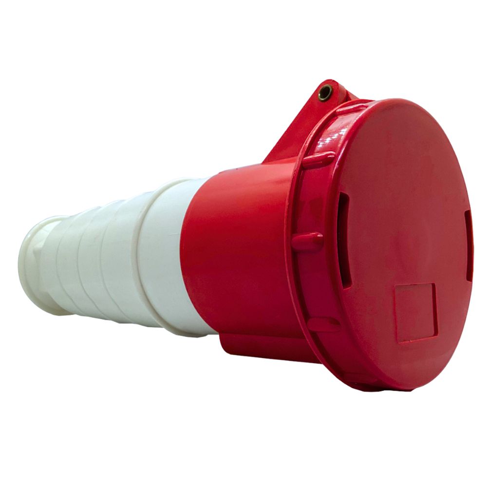 Acoplamento Tomada Industrial 63A 6H 380-415V 3P+T Ip65 Vermelho ...
