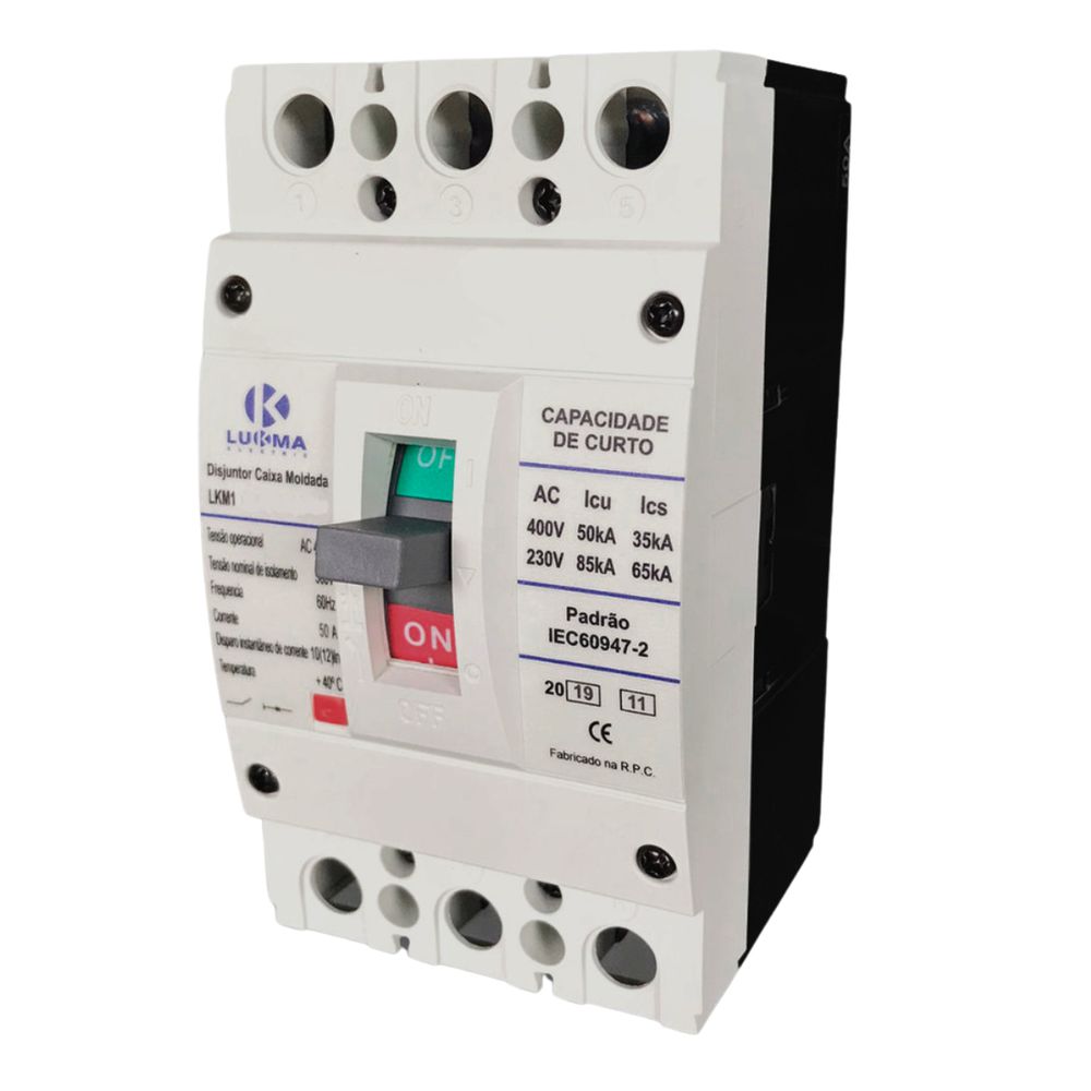 Disjuntor Em Caixa Moldada Tripolar 80A 45KA LKM1-80A | Broketto ...