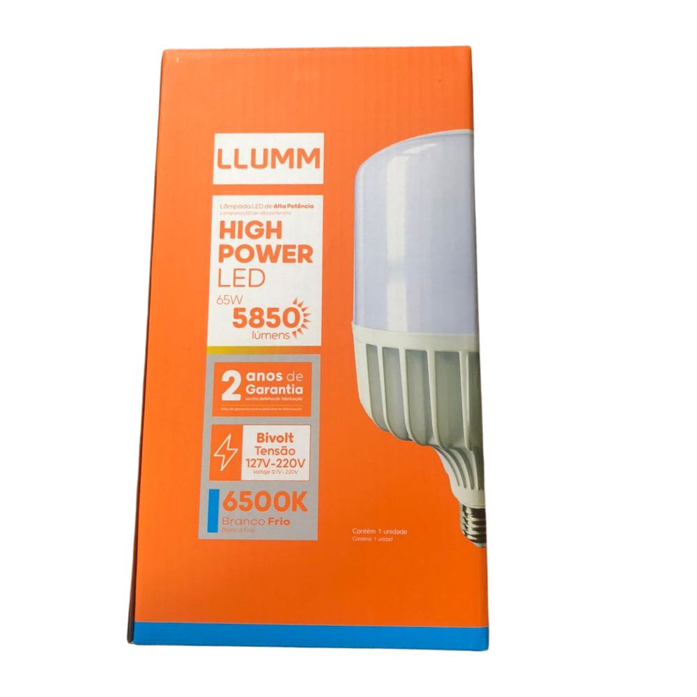 Lâmpada Led Alta Potência 65W E-40 Branca Fria 6500k | Broketto Materiais Elétricos
