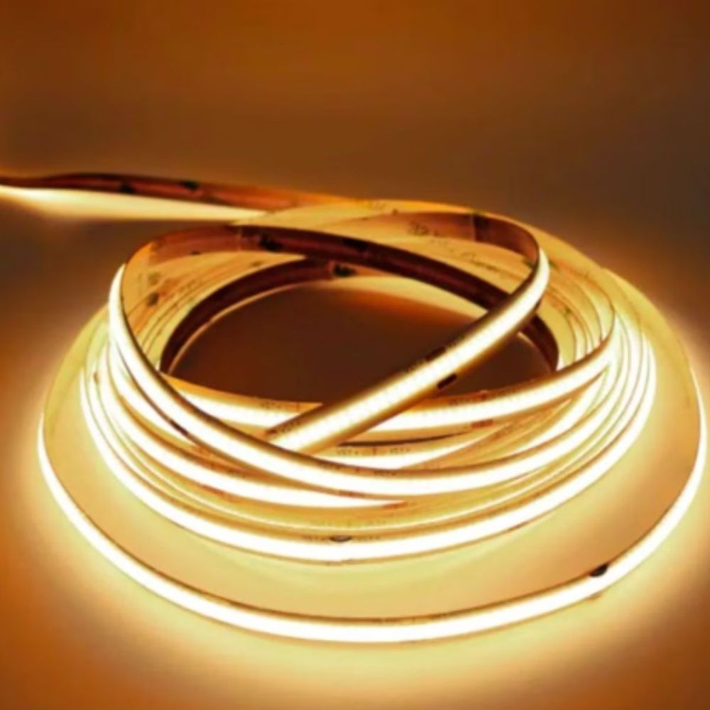 Fita Led Cob 5 Metros 12V 11W/m IP20 3000K Branco Quente | Broketto Materiais Elétricos