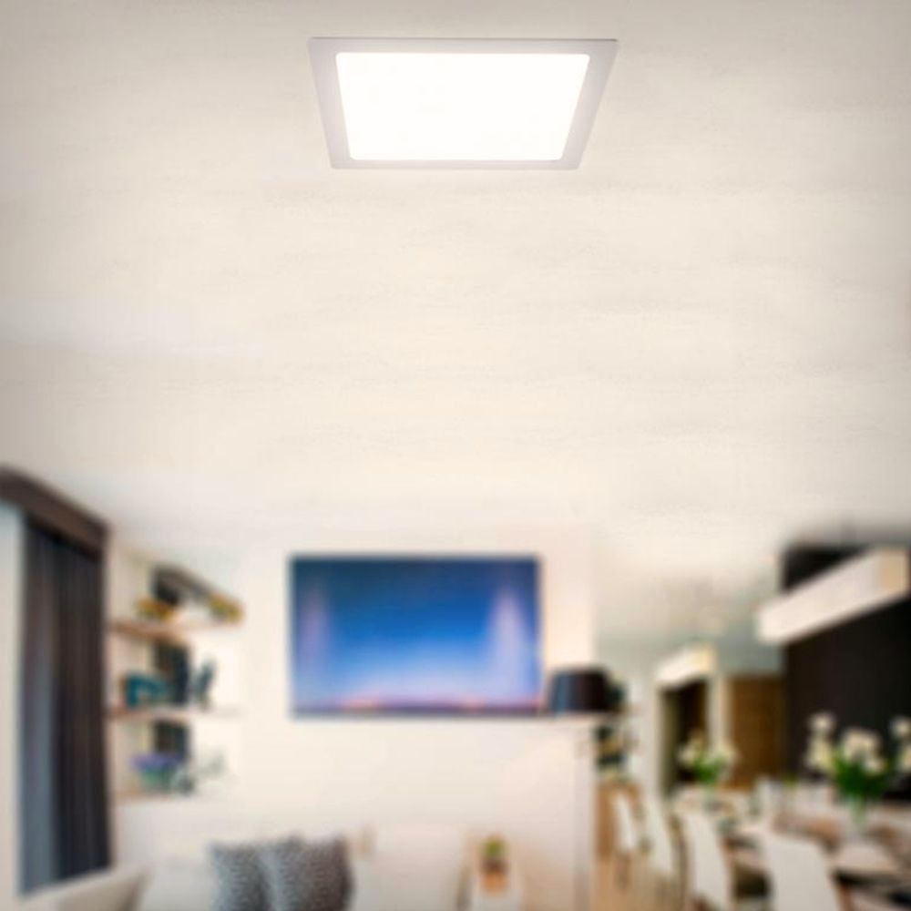 Painel Plafon Led de Embutir 18W Quadrado 4000K Bivolt | Broketto ...