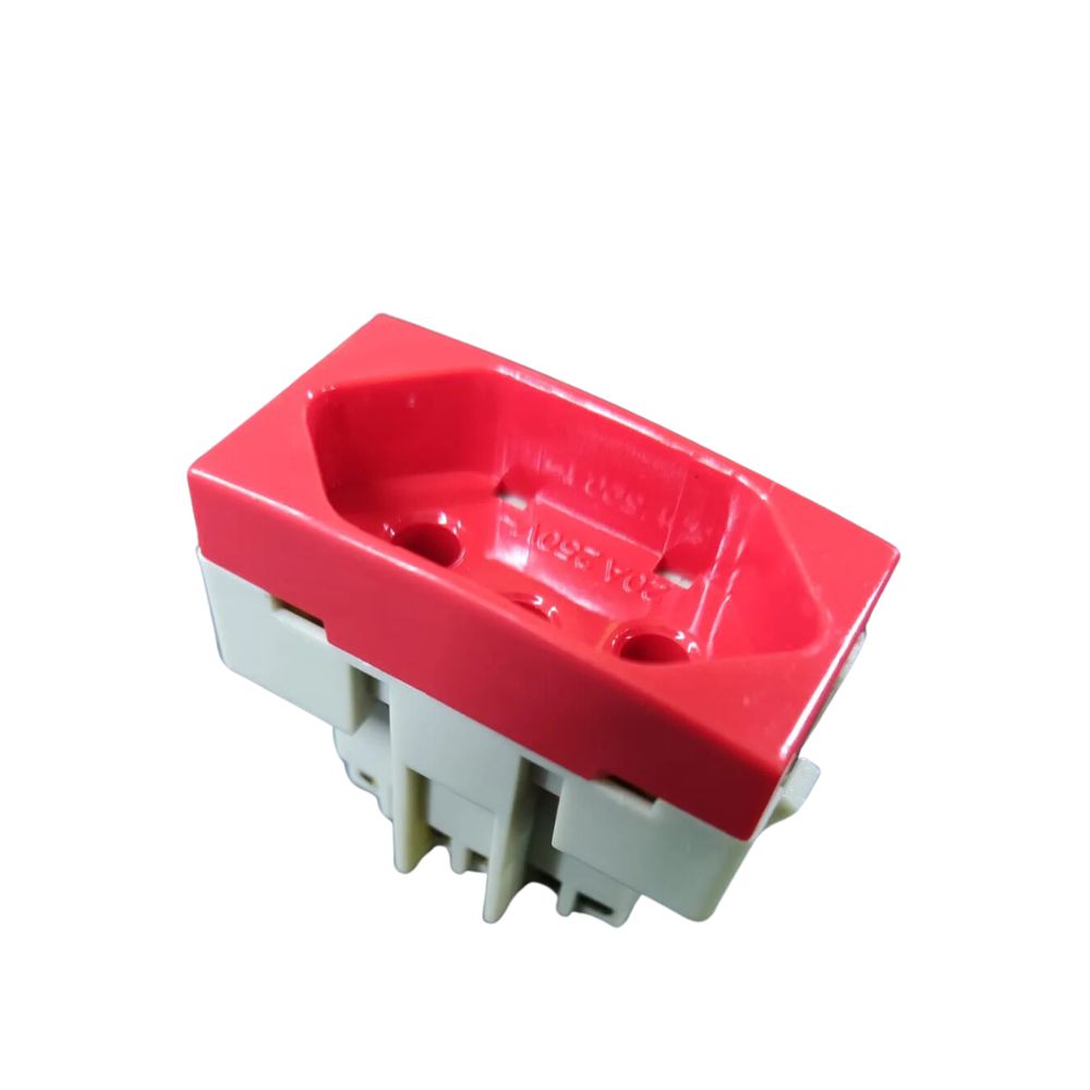 Módulo Tomada 2p+t 20A Vermelho Sleek Margirius | Broketto Materiais Elétricos