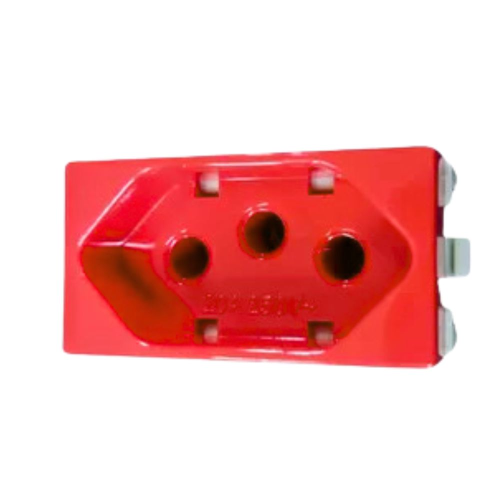 Módulo Tomada 2p+t 20A Vermelho Sleek Margirius | Broketto Materiais Elétricos